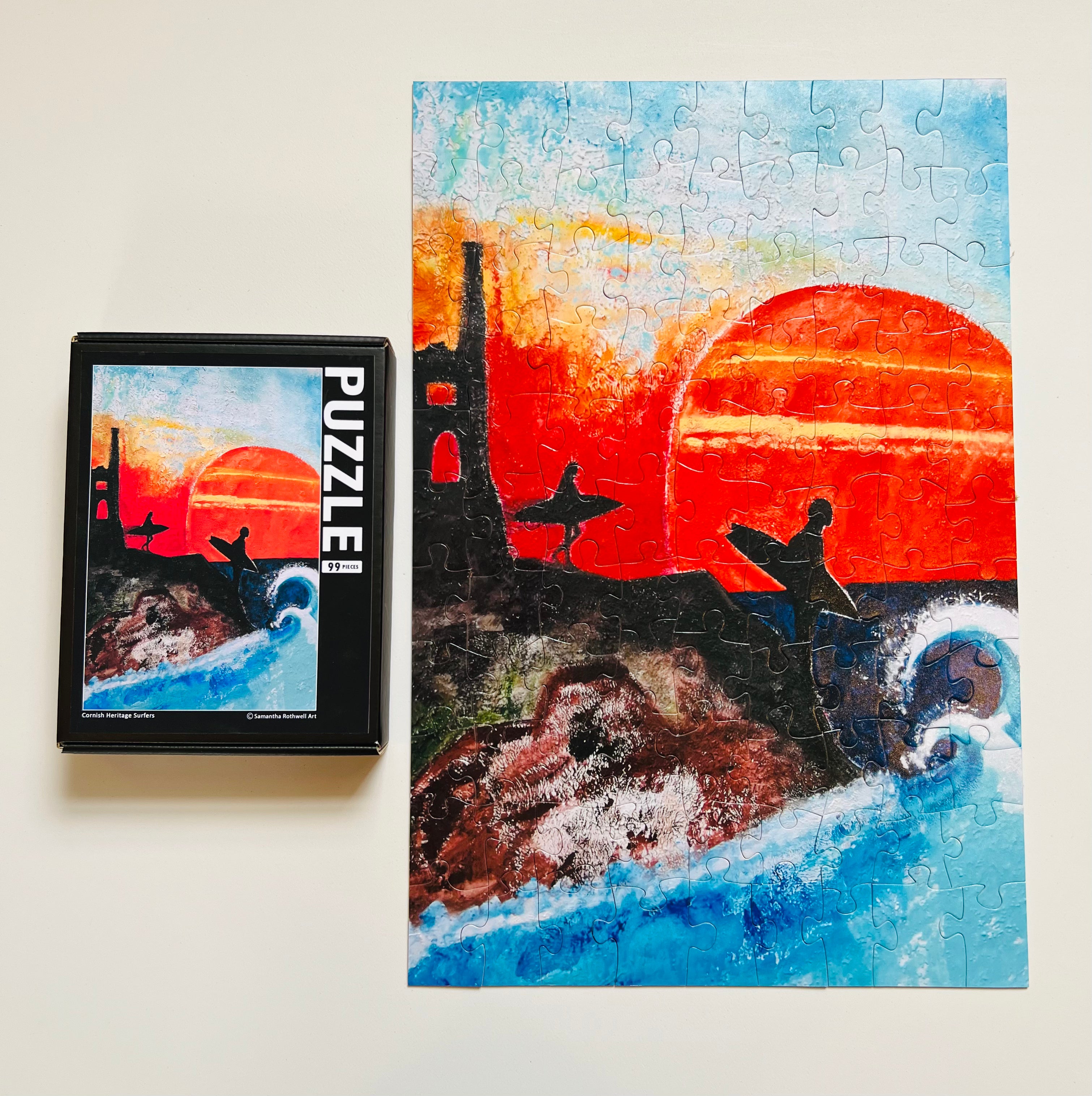 Cornish Heritage Surfers Puzzle – Samantha Rothwell Art